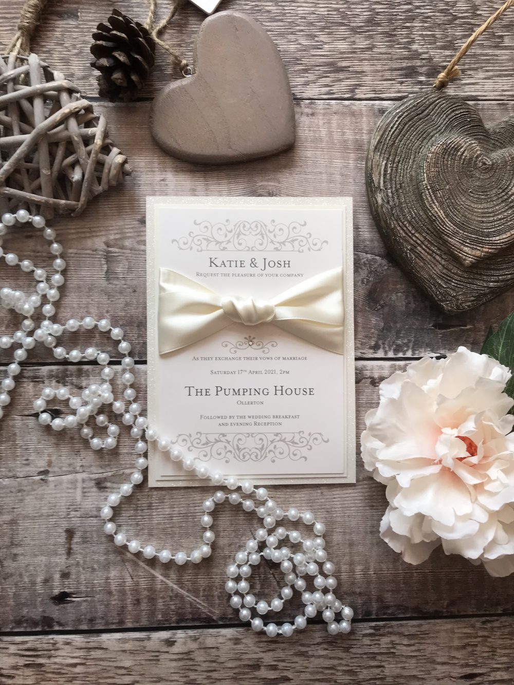 Grace Wedding Invitation Sample – Wedding Invitations by Clare