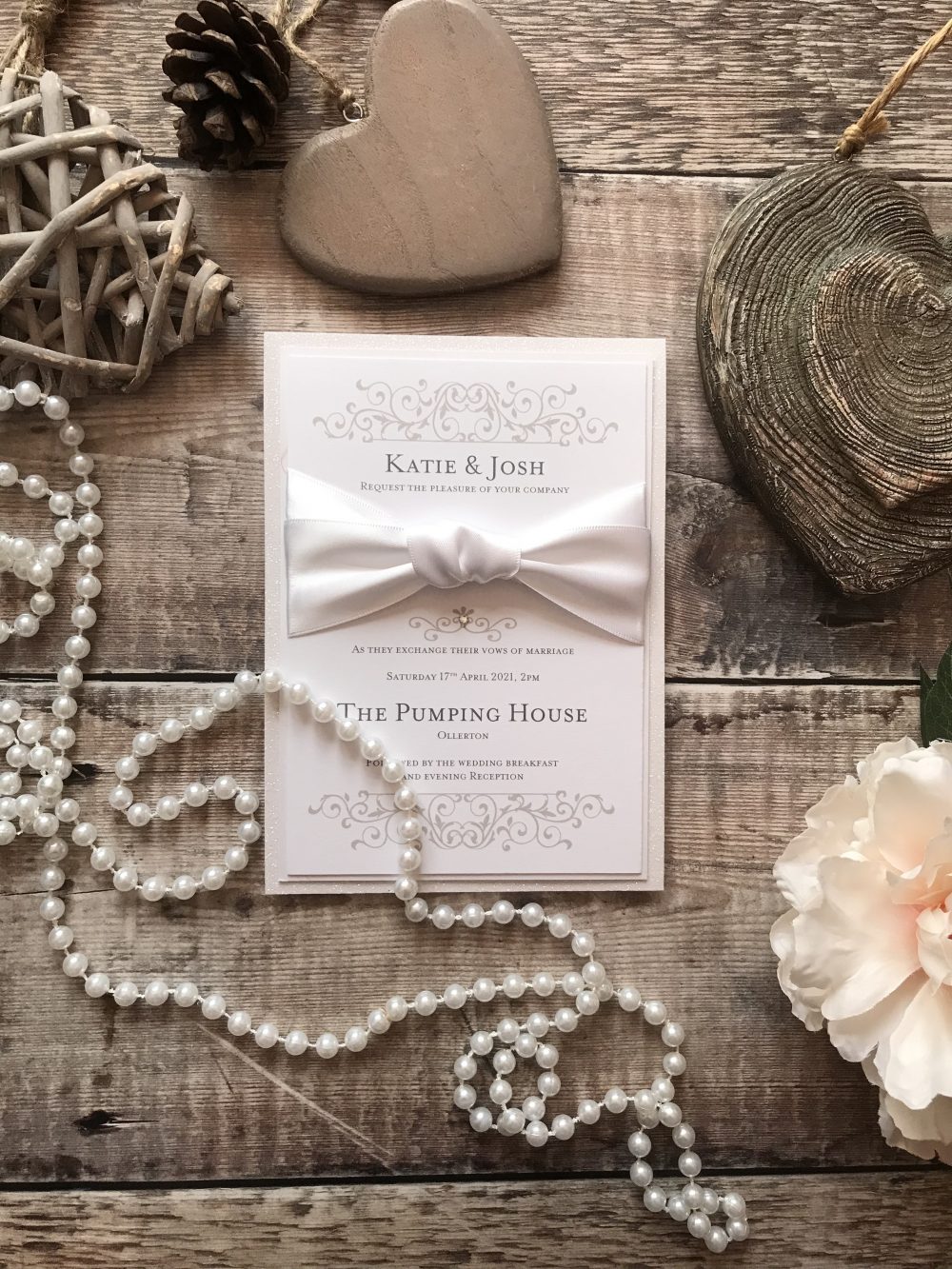 Grace Wedding Invitation Sample – Wedding Invitations by Clare