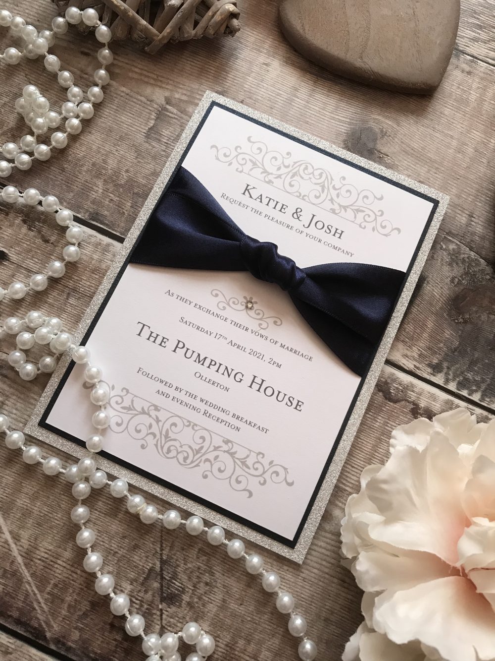 Grace Wedding Invitation Sample – Wedding Invitations by Clare
