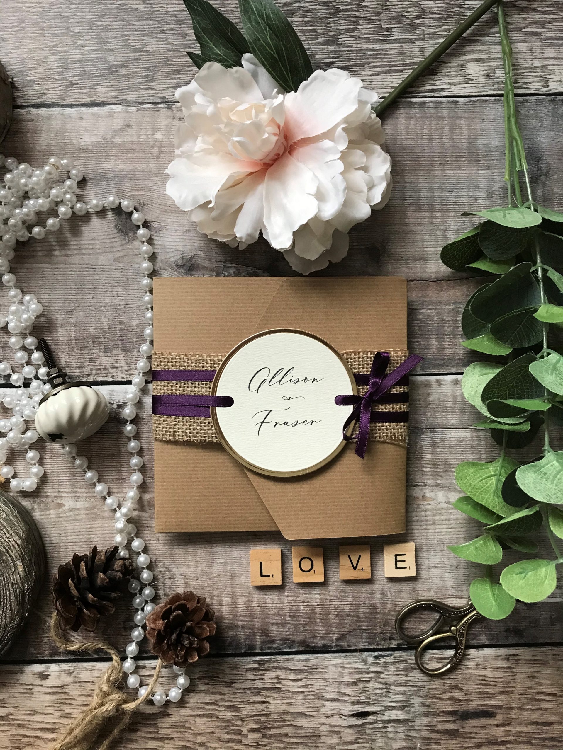 Willow Invitation Sample – Wedding Invitations by Clare