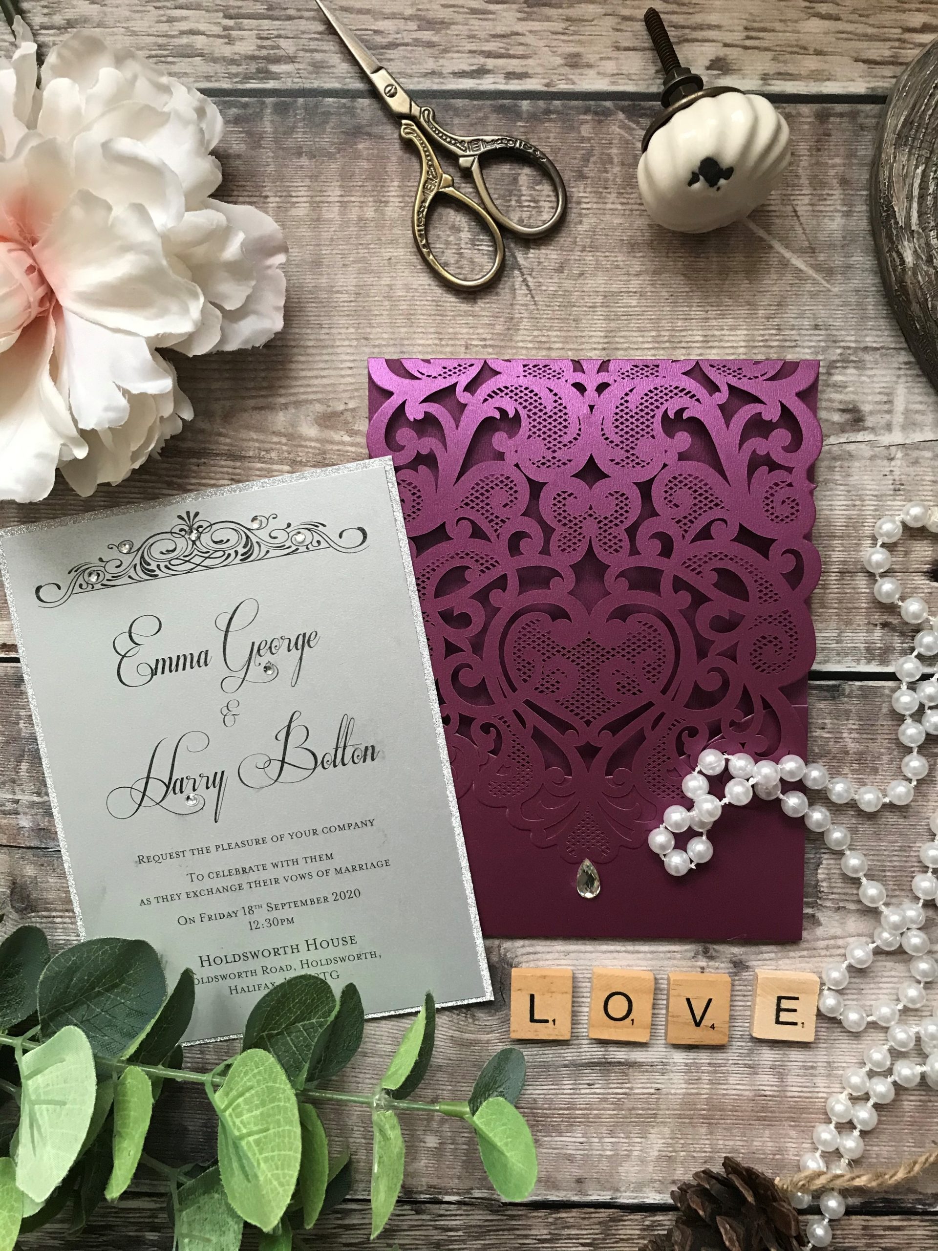 Elizabeth Invitation Sample – Wedding Invitations by Clare