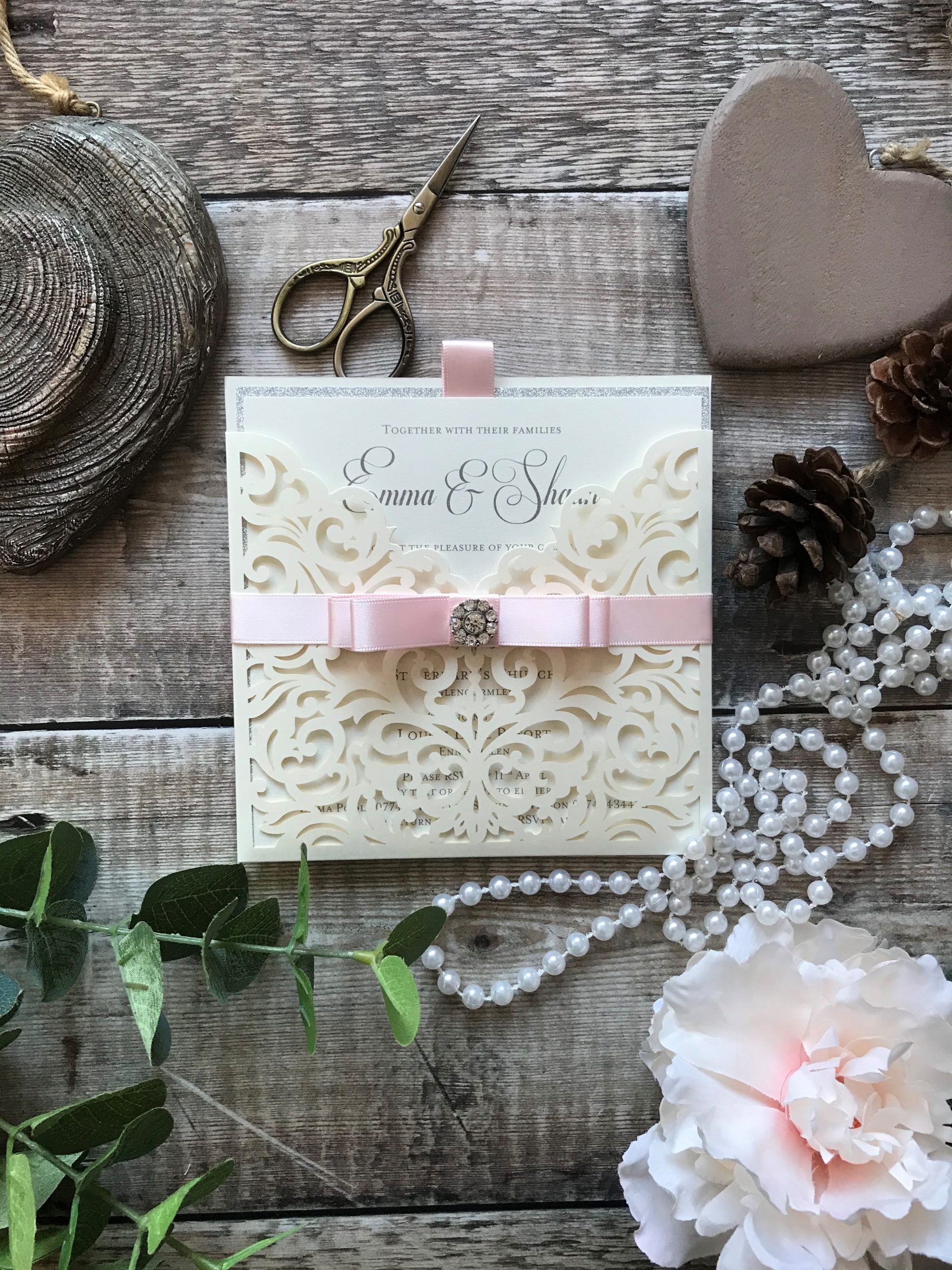 Lucy Wallet Invitation Sample – Wedding Invitations by Clare