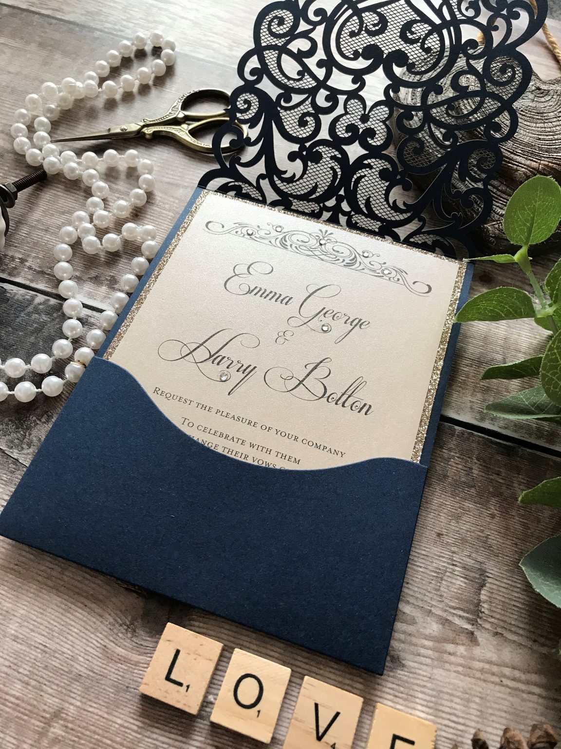Elizabeth Invitation Sample – Wedding Invitations by Clare