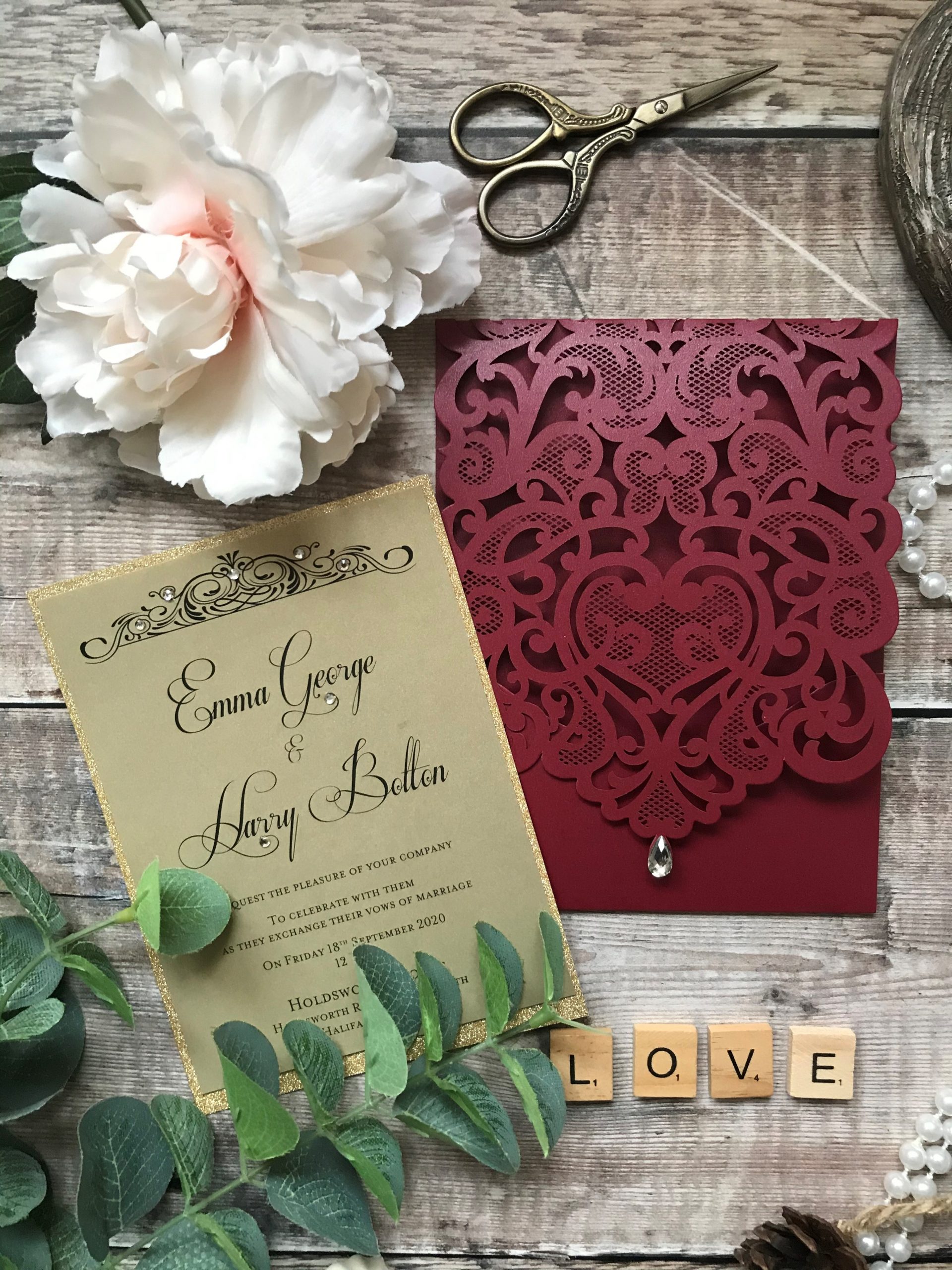 Elizabeth Invitation Sample – Wedding Invitations by Clare