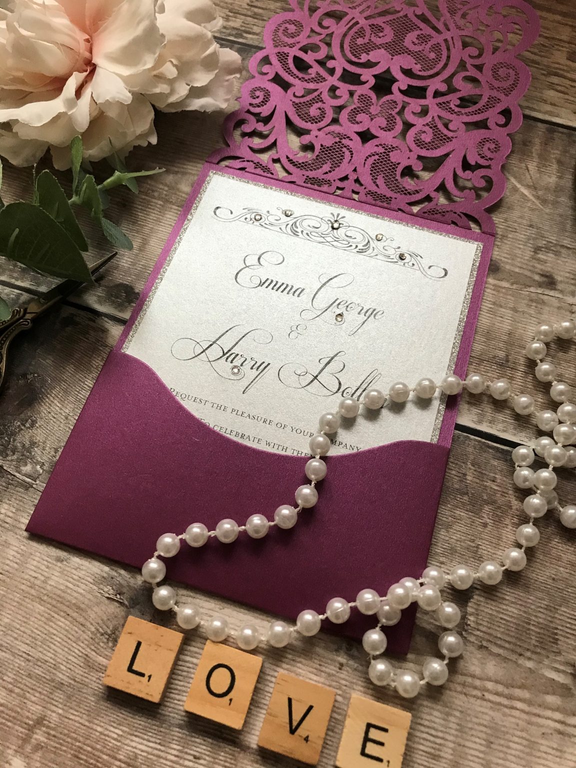 Elizabeth Invitation Sample – Wedding Invitations by Clare