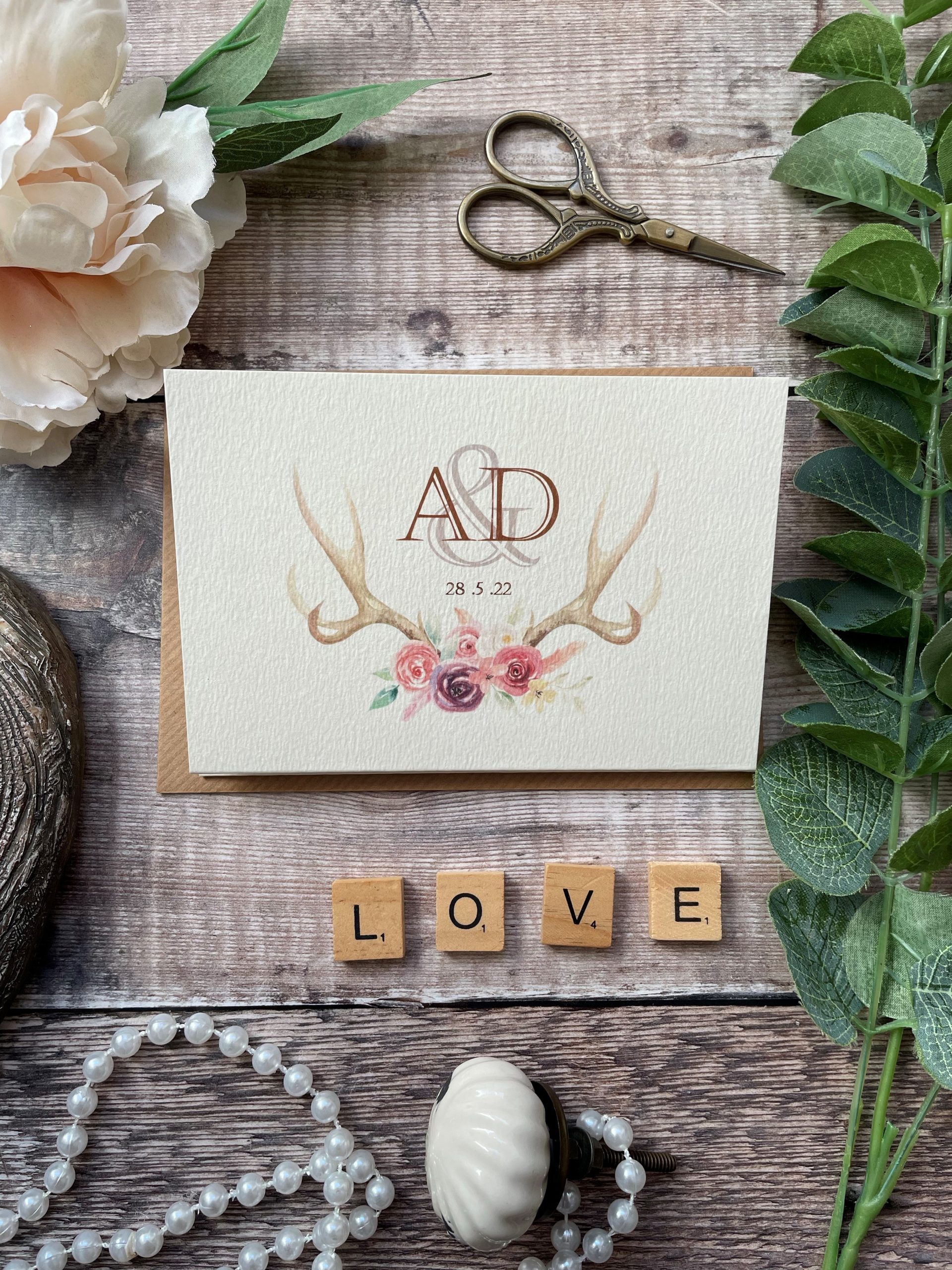 Rustic Stag Concertina wedding invitation set of 10 – Wedding ...