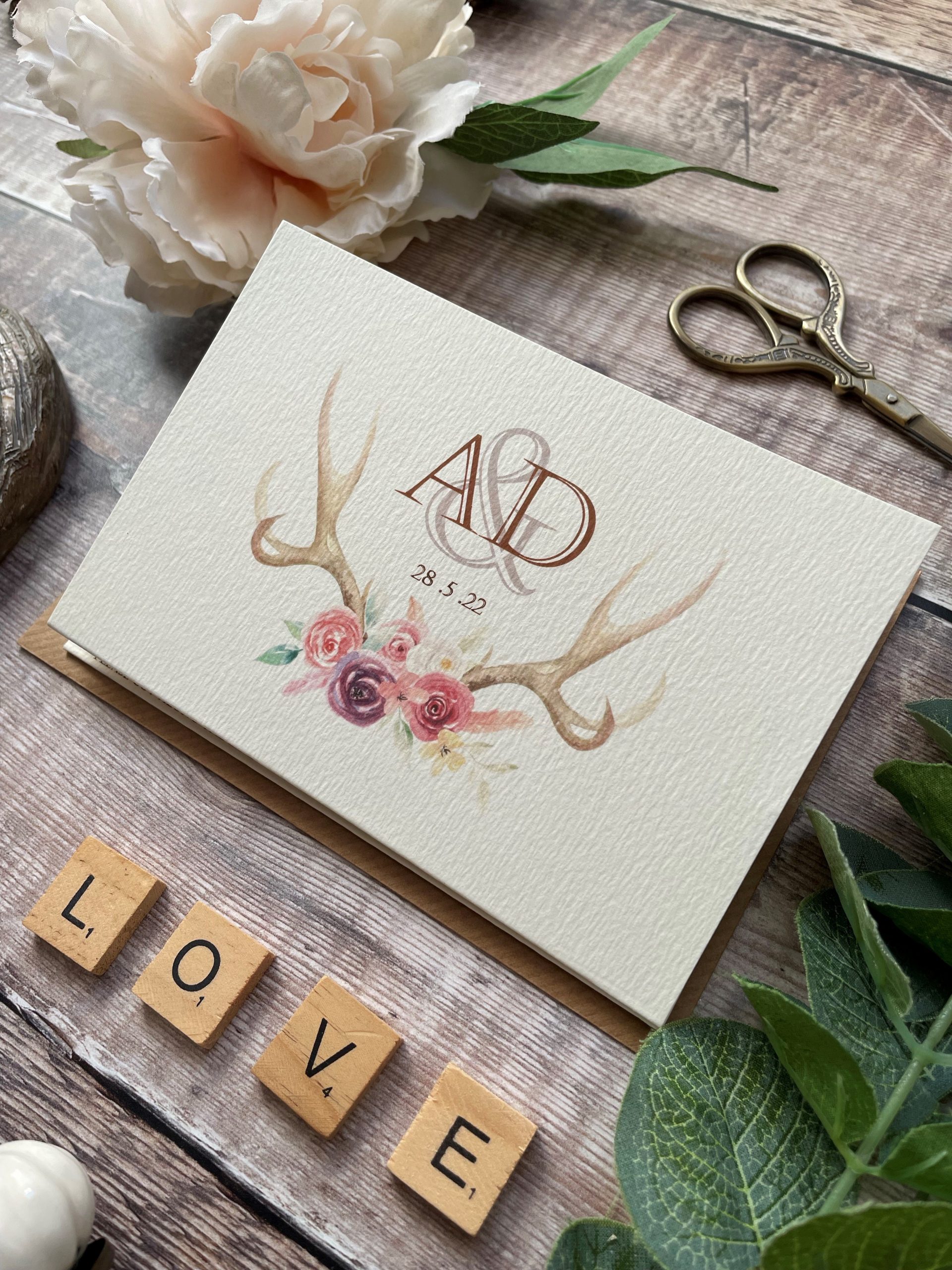 Rustic Stag Concertina wedding invitation set of 10 – Wedding ...