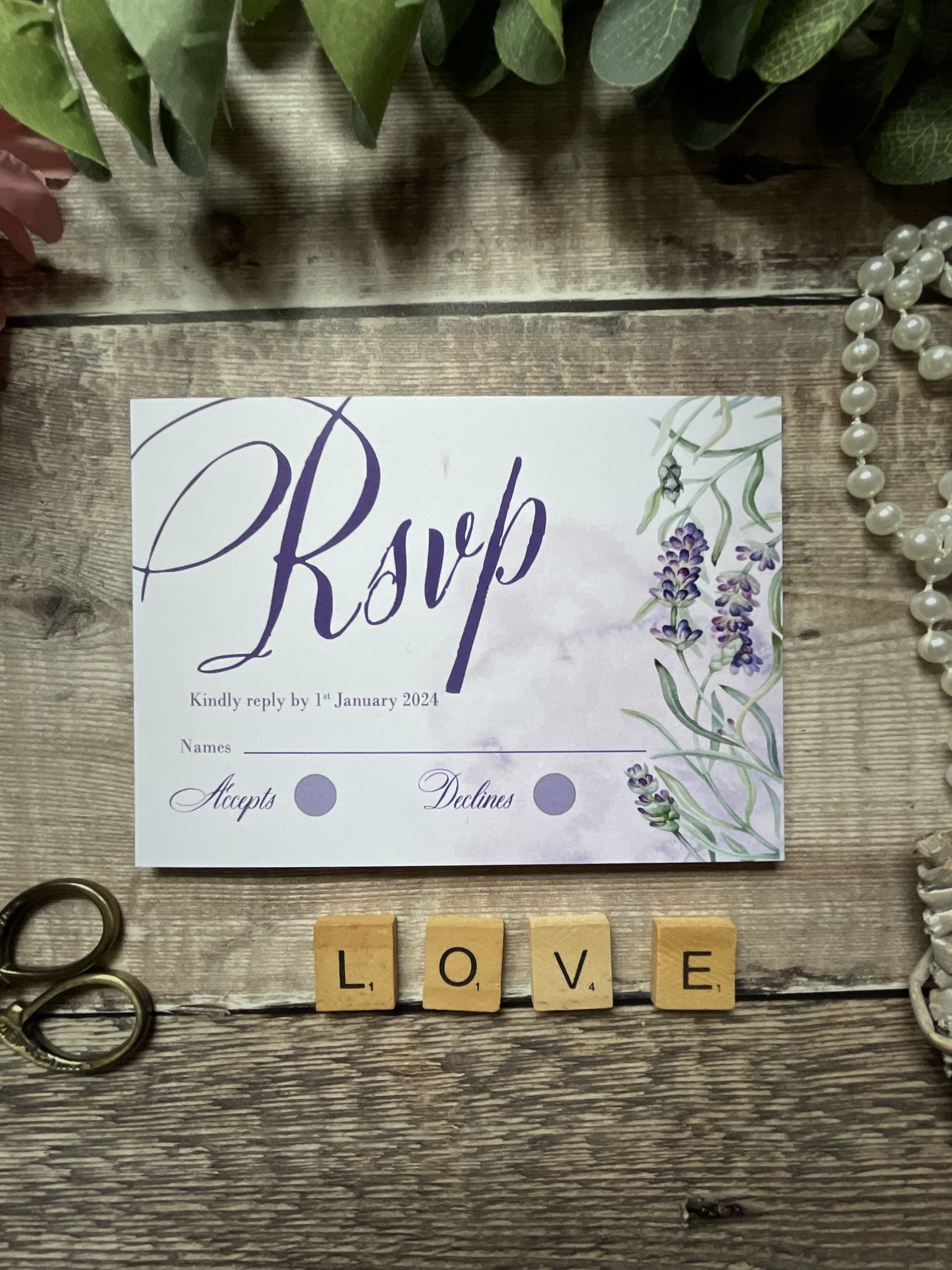 Lavender Invitation Bundle, set of 10 – Wedding Invitations by Clare
