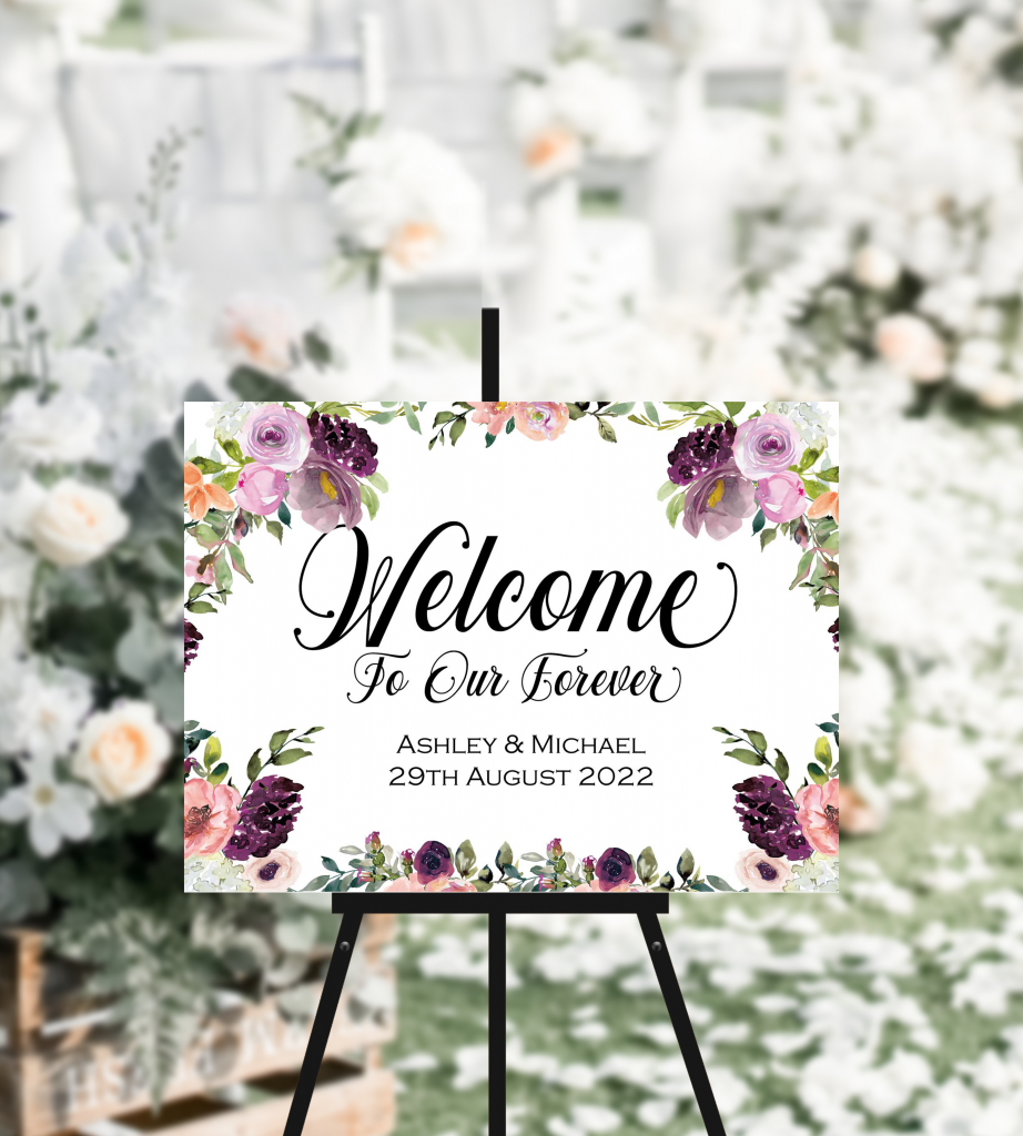A2 La Belle Welcome Sign – Wedding Invitations by Clare